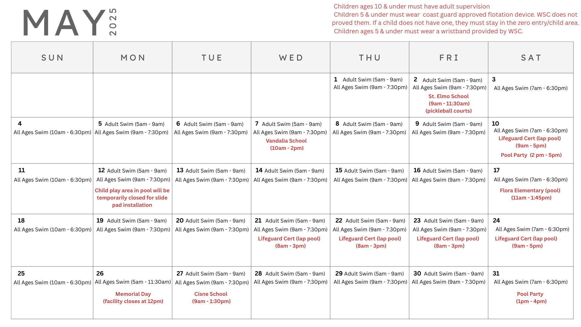 Events - Workman Sports Complex