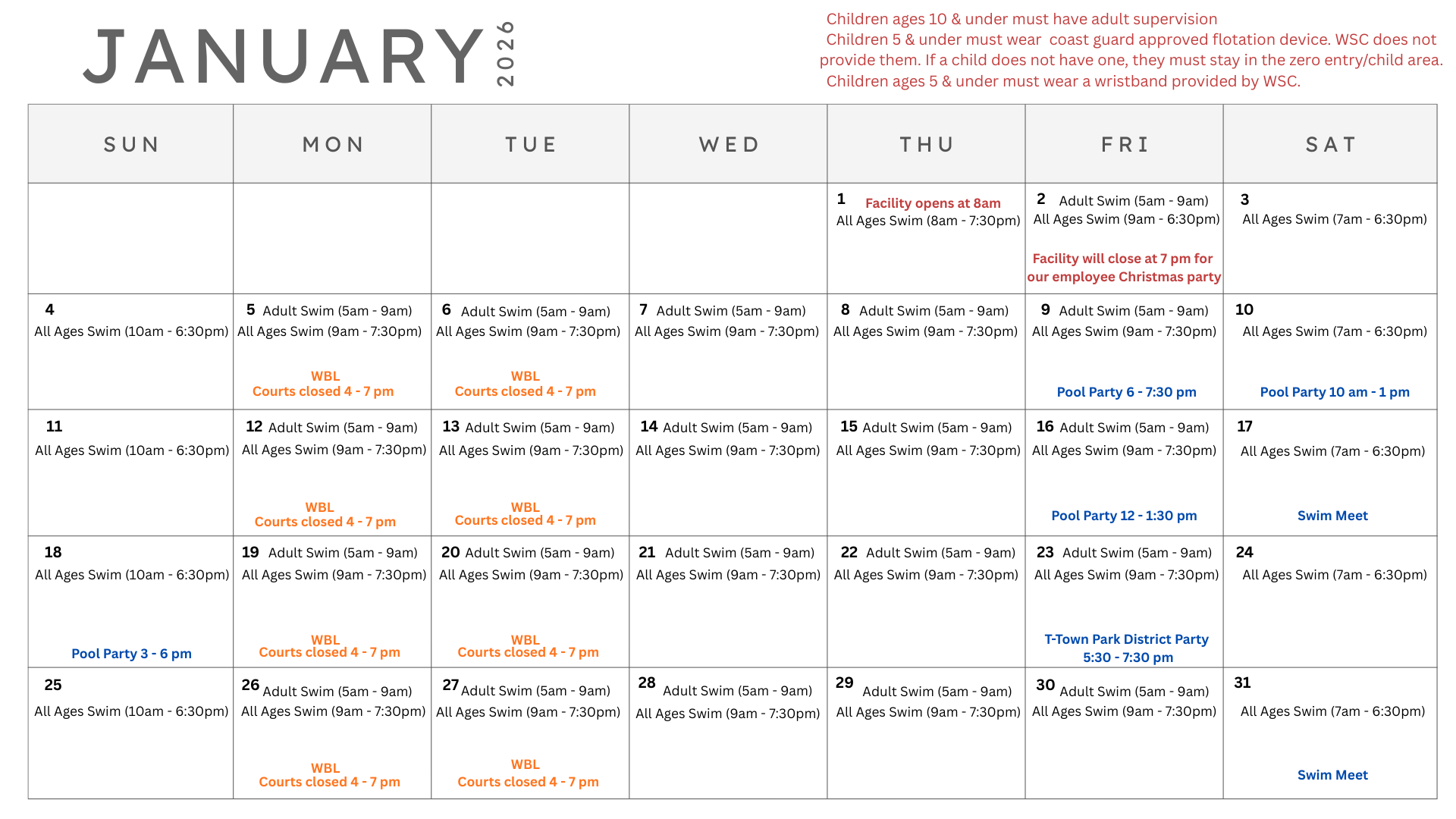 Events - Workman Sports Complex